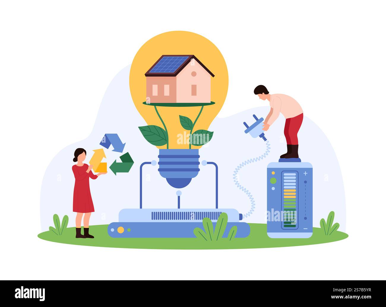 Digital sustainable eco friendly technology for smart home, IOT. Tiny ...