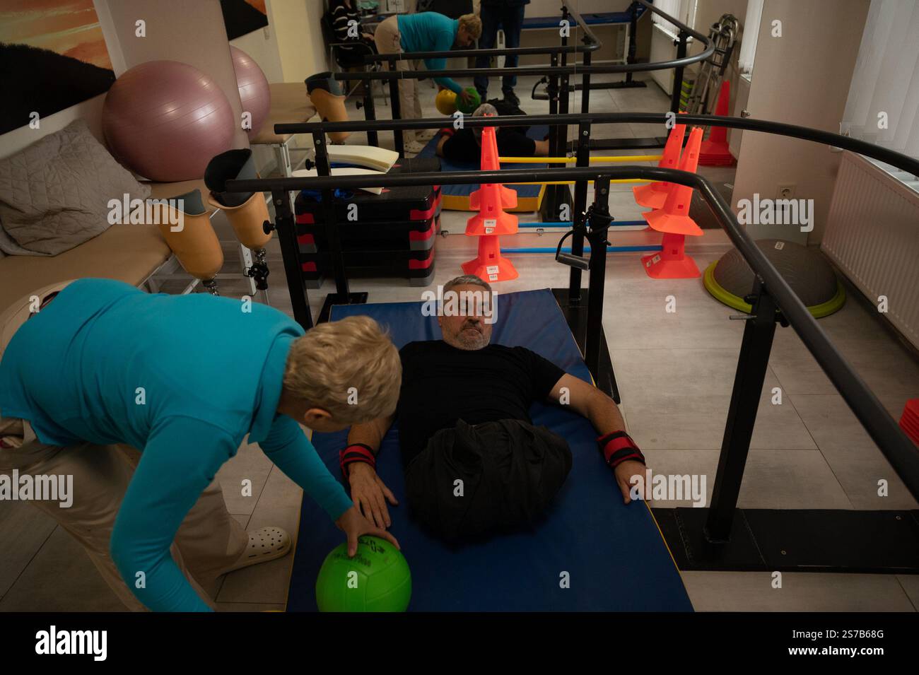 Oleksandr Mozolenko, who was wounded by a mortar attack while serving ...