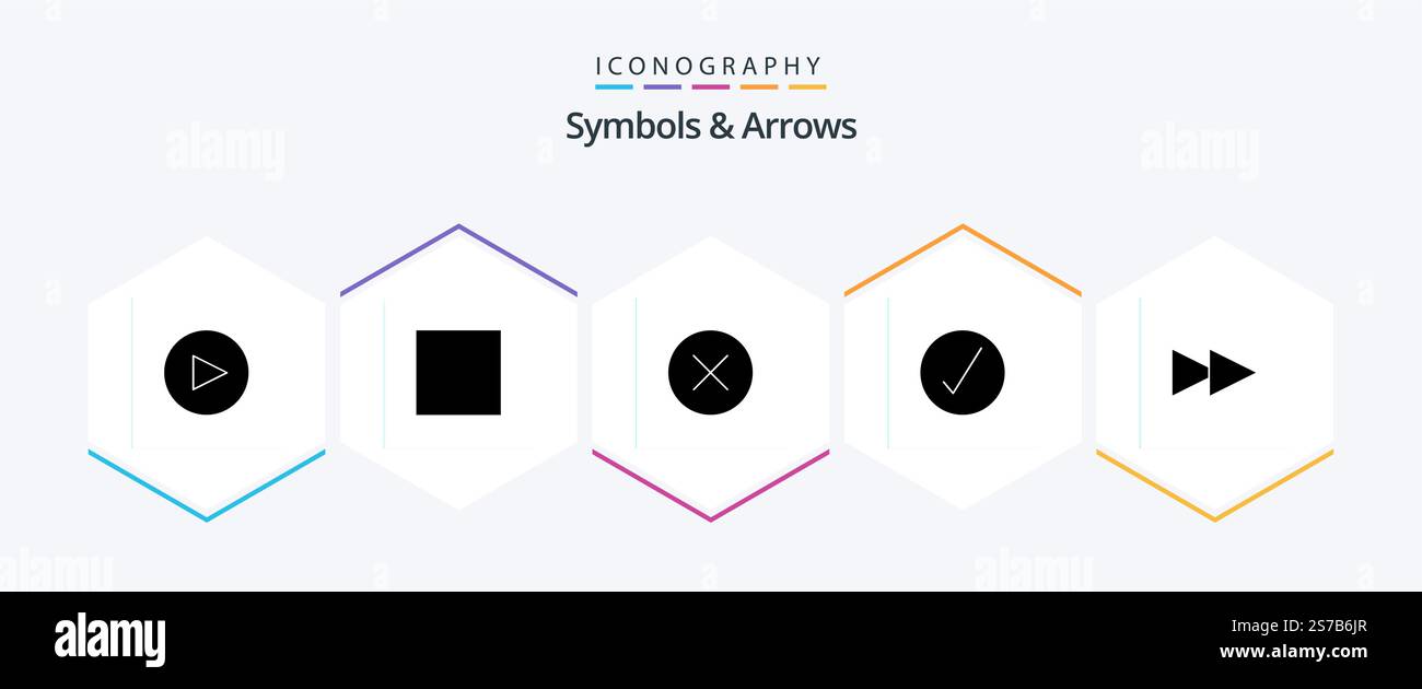 Symbols and Arrows 25 Glyph icon pack including . complete Stock Vector ...