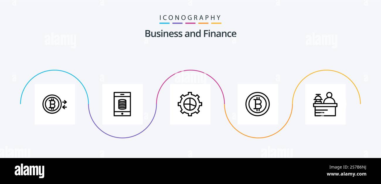 Finance Line 5 Icon Pack Including . settings. hotel Stock Vector Image ...