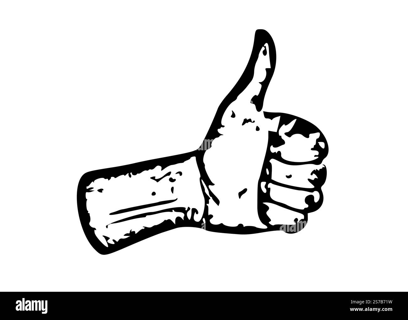 Line art hand giving a thumbs-up symbol Stock Vector Image & Art - Alamy