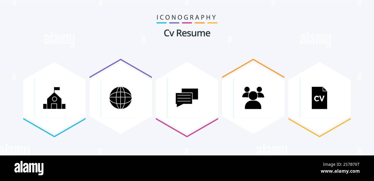 Cv Resume 25 Glyph icon pack including . students . education ...