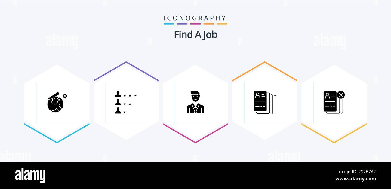 Find A Job 25 Glyph icon pack including business. job. business. find ...