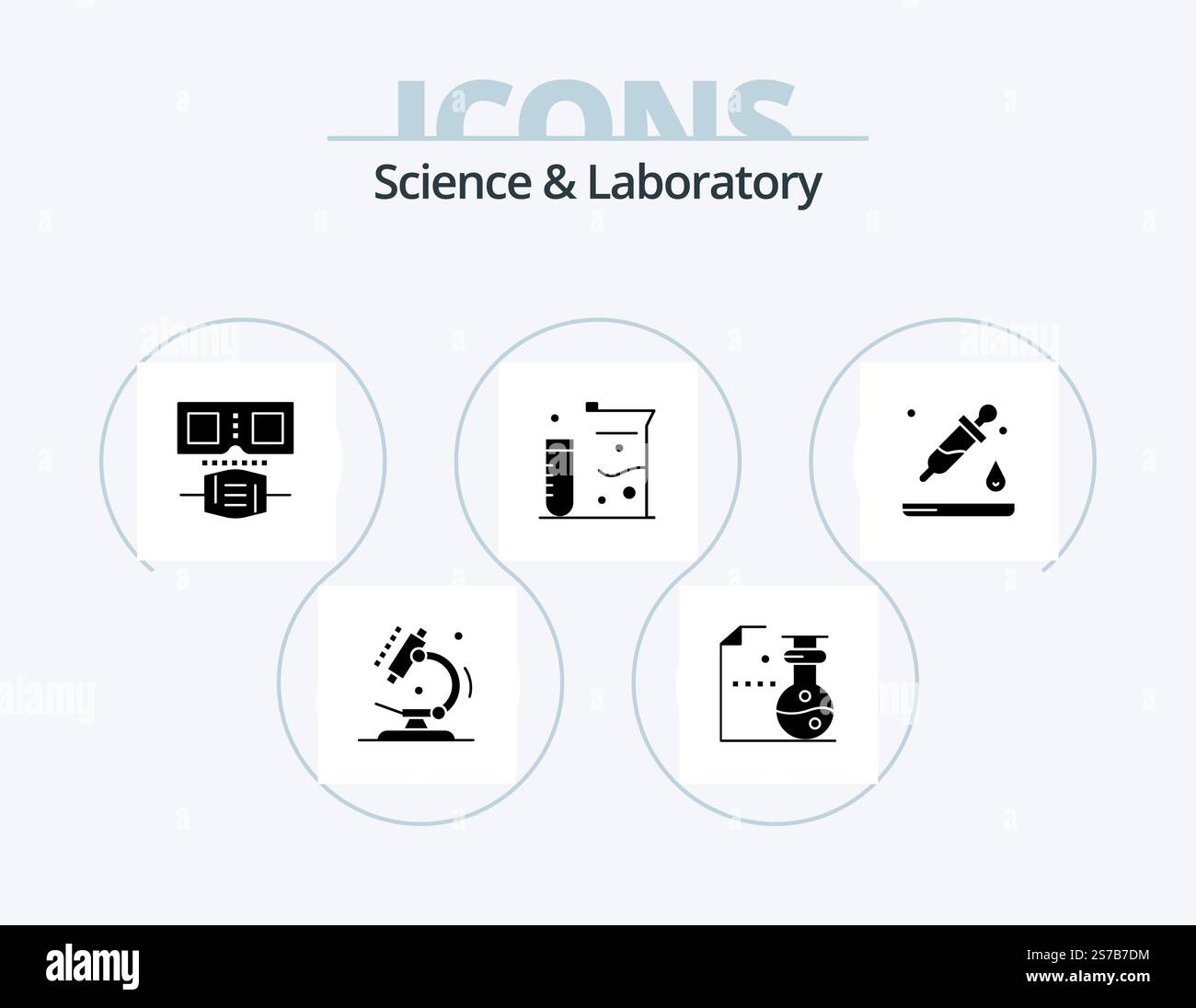 Science Glyph Icon Pack 5 Icon Design. . . flasks. science. dropper ...