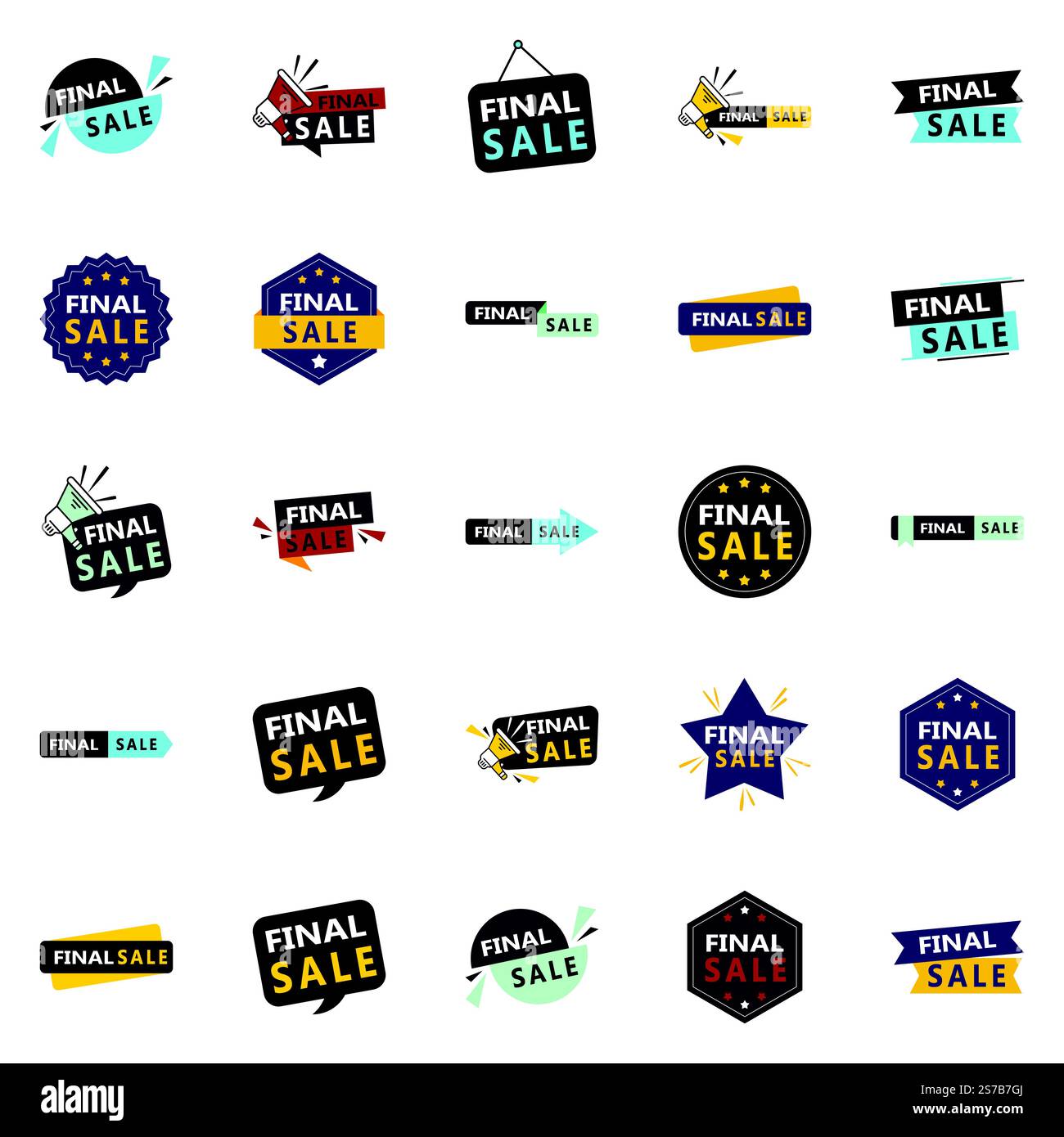 25 Stunning Final Sale Graphic Elements for Online Stores Stock Vector ...