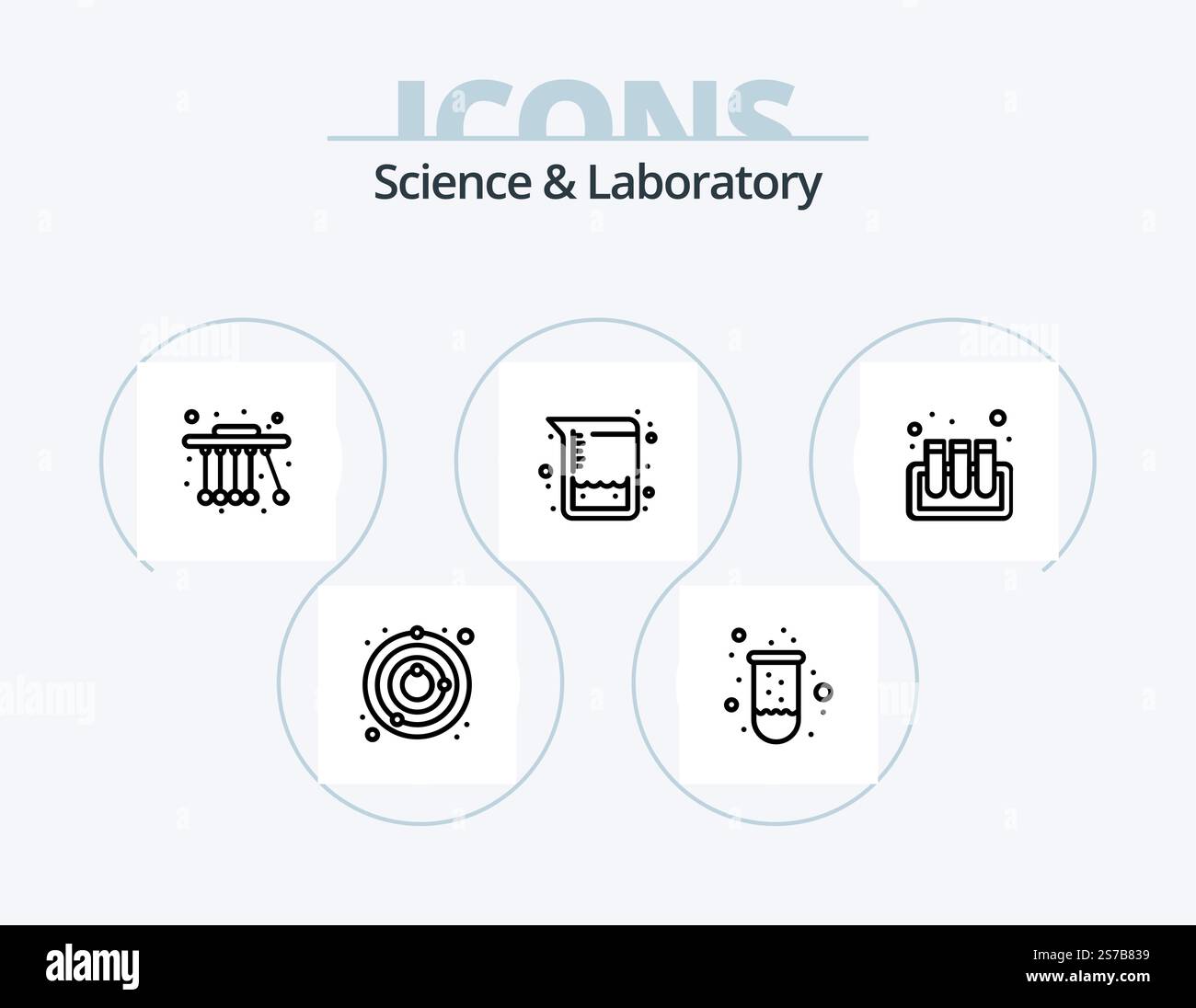 Science Line Icon Pack 5 Icon Design. . connection. bomb. atom. physics Stock Vector Image & Art ...