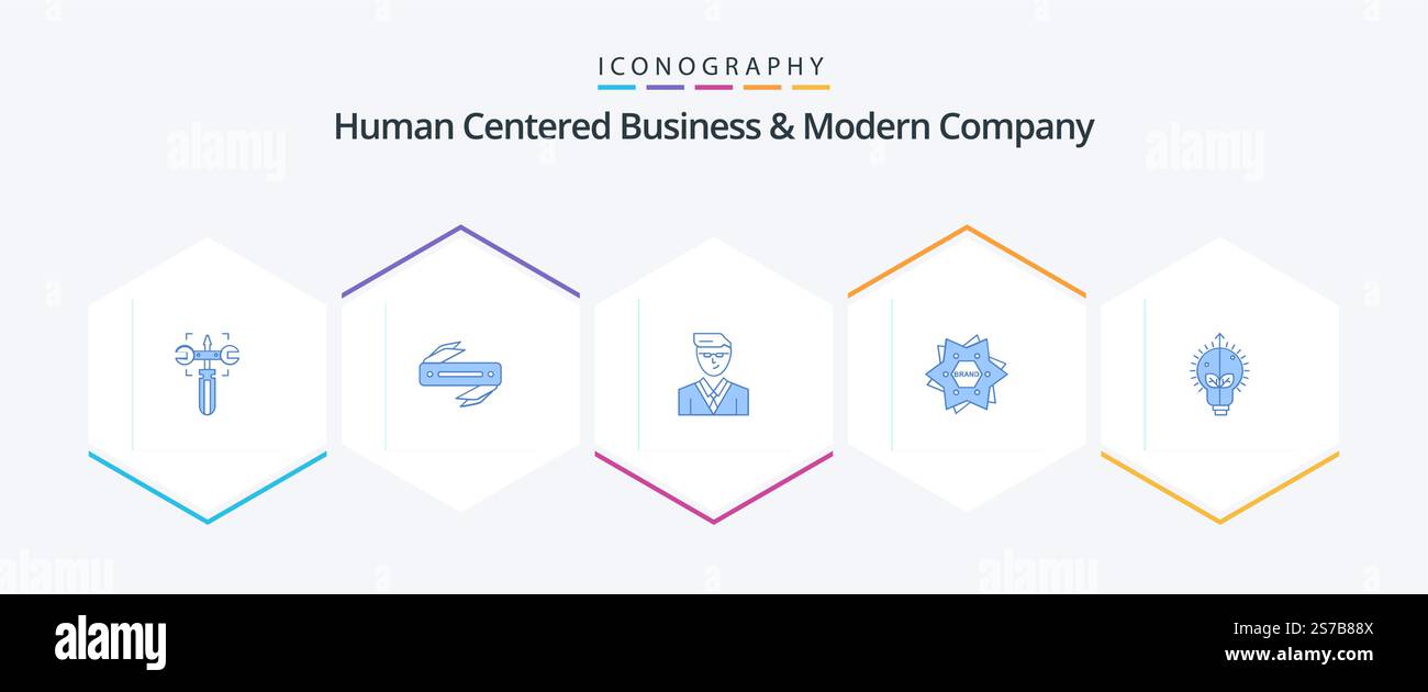 Human Centered Business And Modern Company 25 Blue icon pack including ...
