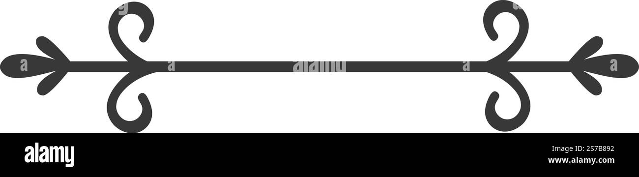 Classic elegant horizontal divider with swirls and flourishes is ...