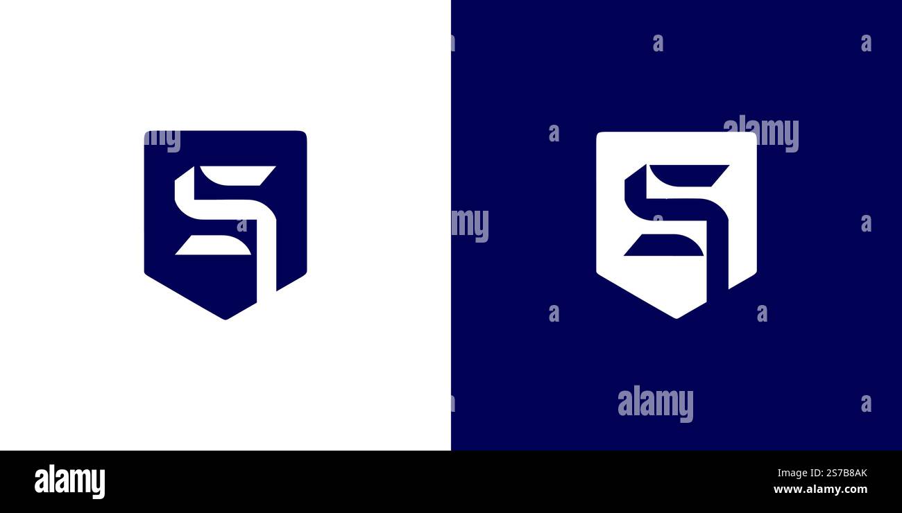 Strong and modern initial S security logo design Stock Vector Image ...