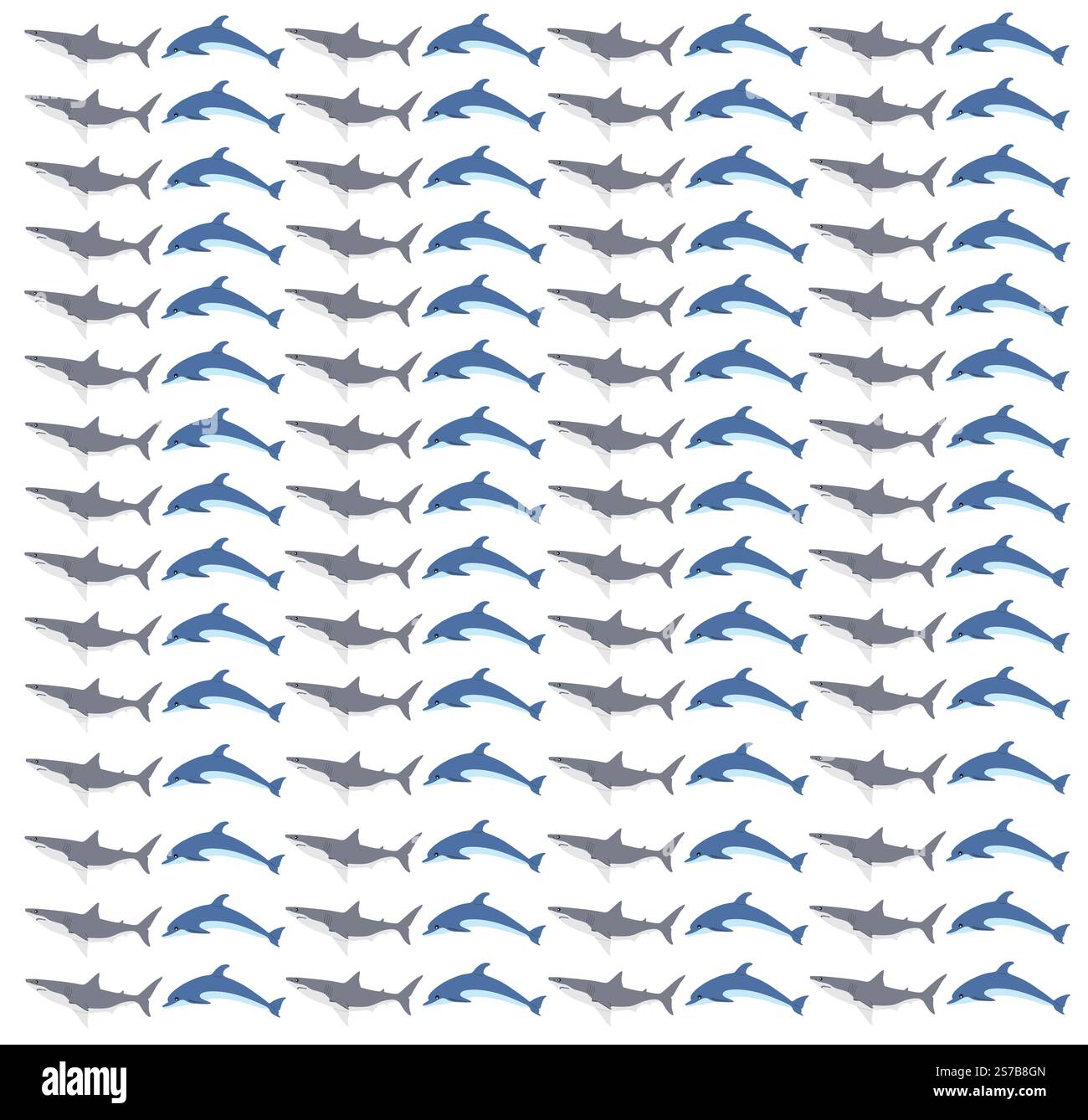 shark and dolphin as a pattern background Stock Vector Image & Art - Alamy