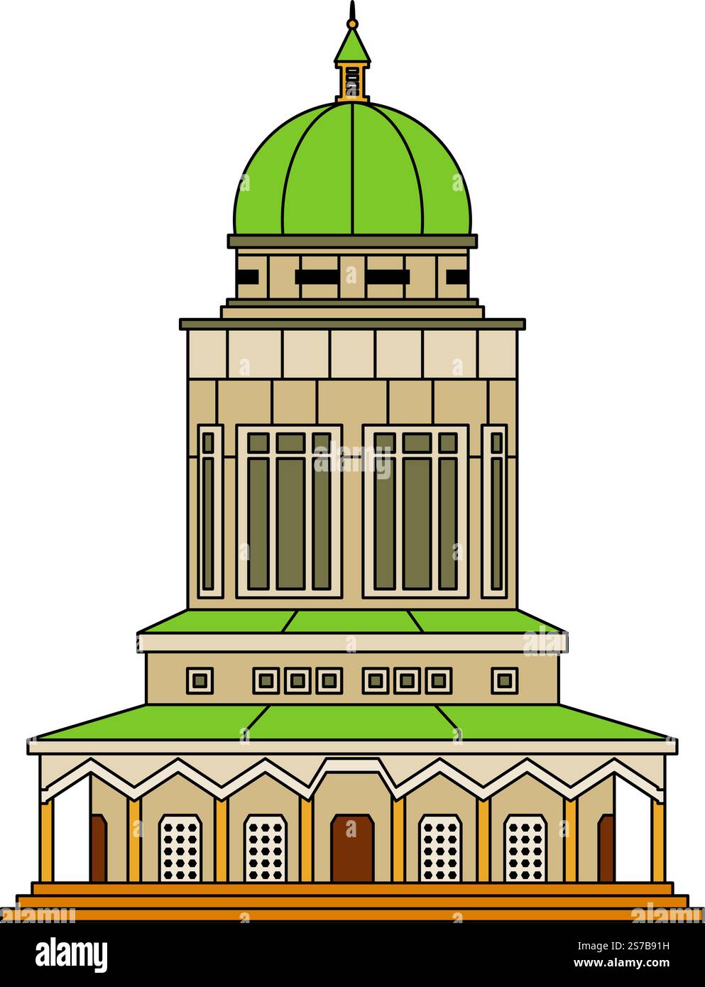 bahai temple building Stock Vector Image & Art - Alamy