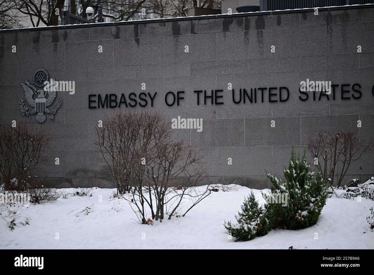 Stockholm, Uppland, Sweden. January 1 2025. Embassy of The United ...