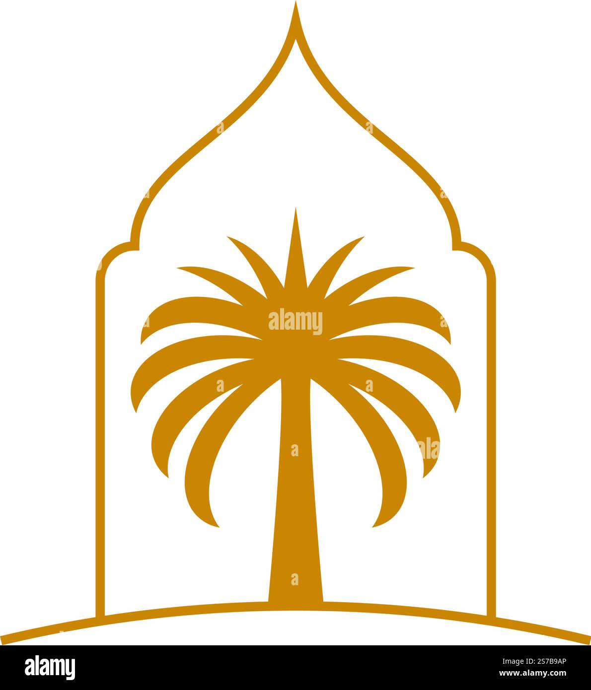 Date tree palm logo vector illustration flat design Stock Vector Image ...