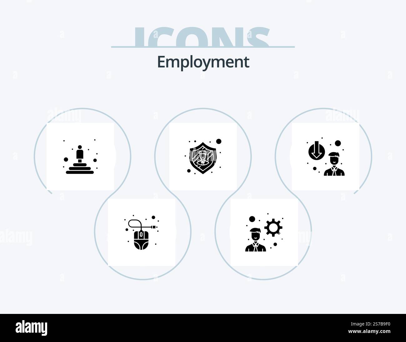 Employment Glyph Icon Pack 5 Icon Design. downgrade. degradation ...
