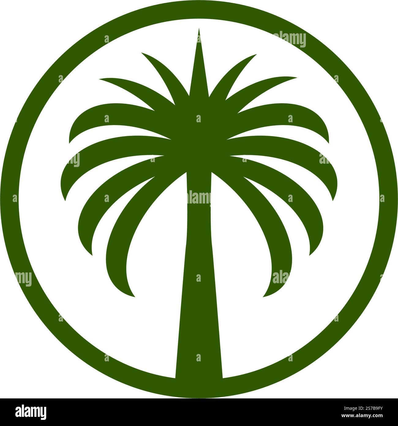 Date tree palm logo vector illustration flat design Stock Vector Image ...