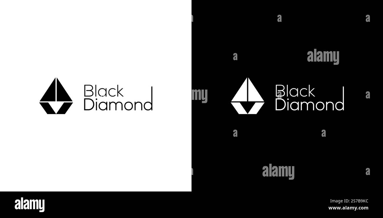 The Black Diamond logo design is unique and elegant Stock Vector Image ...