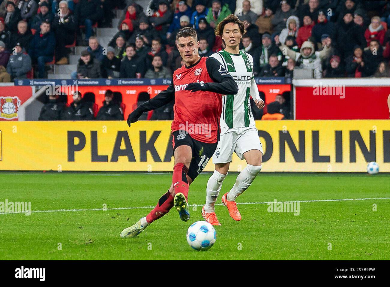 18.01.2025, Fussball: 1. Bundesliga, Saison 2024/2025, 18. Spieltag, Bayer 04 Leverkusen ...