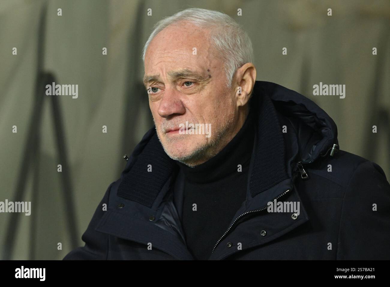 Bergamo, Italy. 18th Jan, 2025. Antonio Percassi President of Atalanta ...