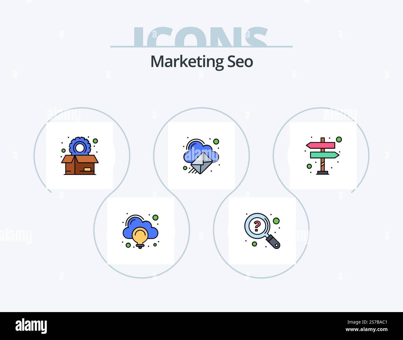 Marketing Seo Line Filled Icon Pack 5 Icon Design. ranking. target ...