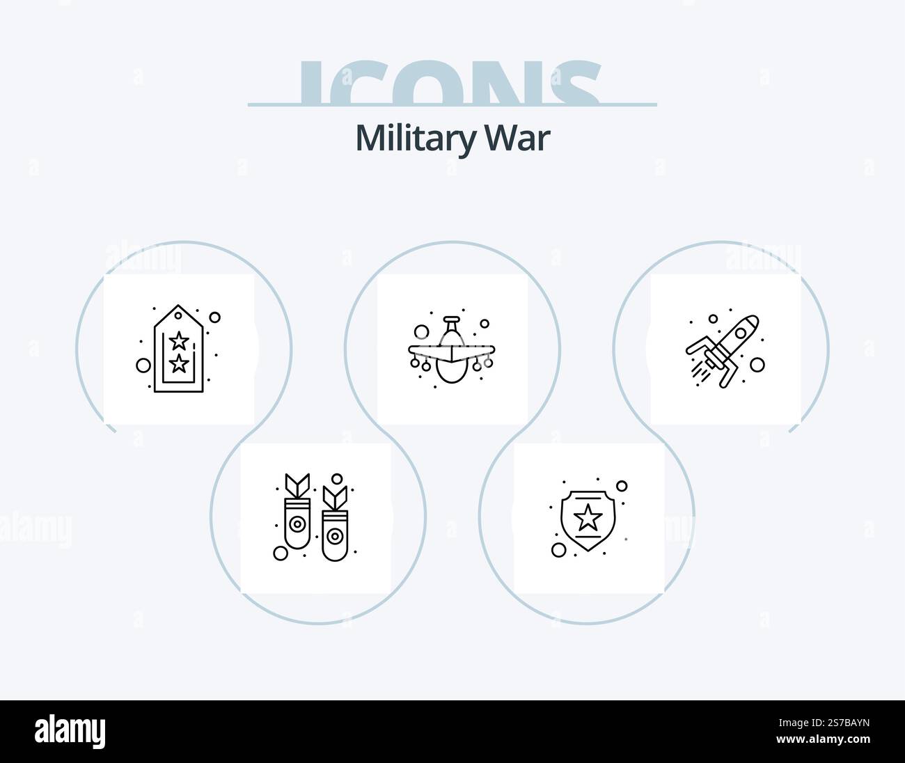 Military War Line Icon Pack 5 Icon Design. life. army. parachute ...