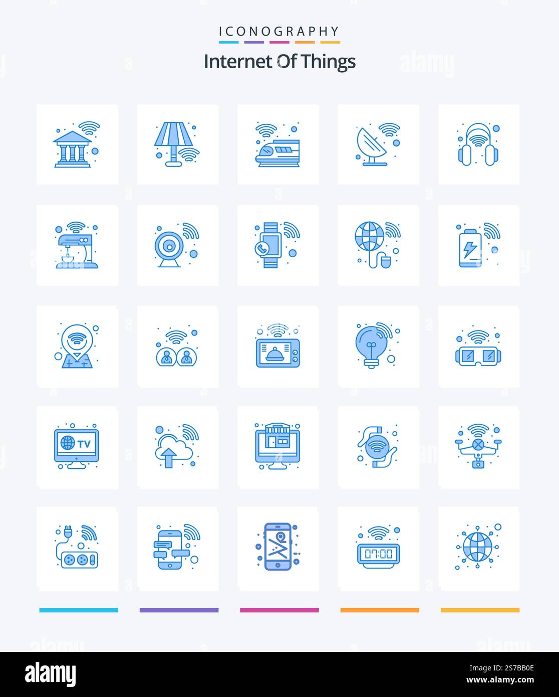 Creative Internet Of Things 25 Blue icon pack Such As smart. science ...