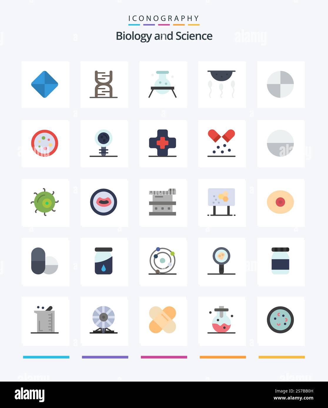 Creative Biology 25 Flat icon pack Such As process. chemistry ...