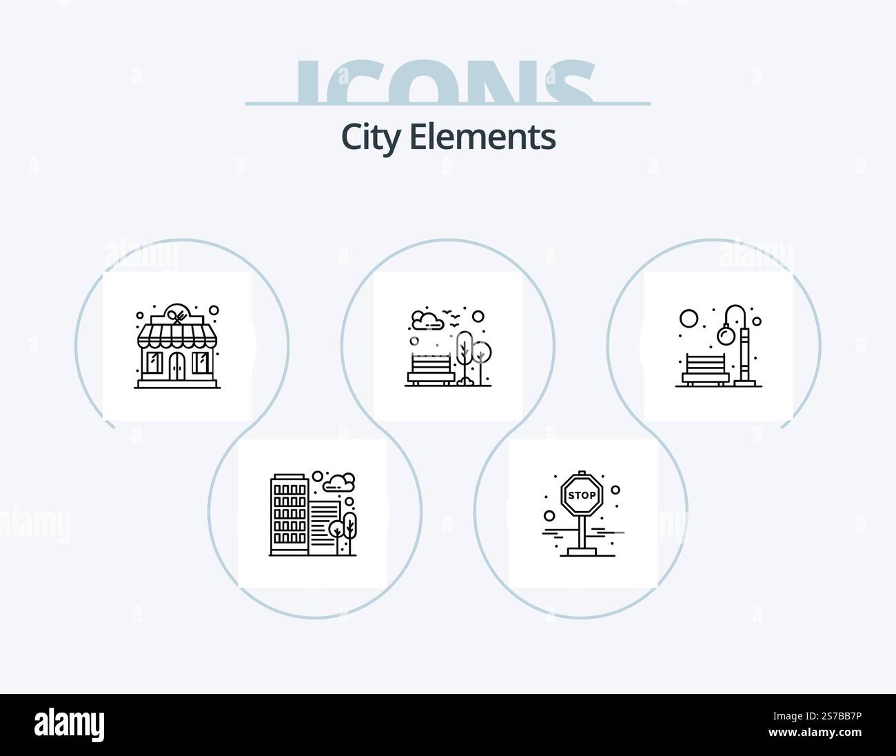 Suburban city icon design hi-res stock photography and images - Alamy