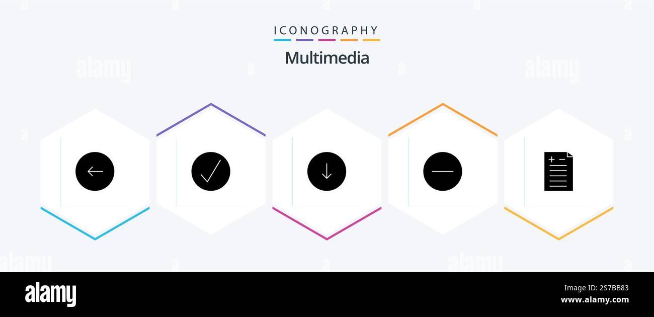 Multimedia 25 Glyph icon pack including comparison. media player ...