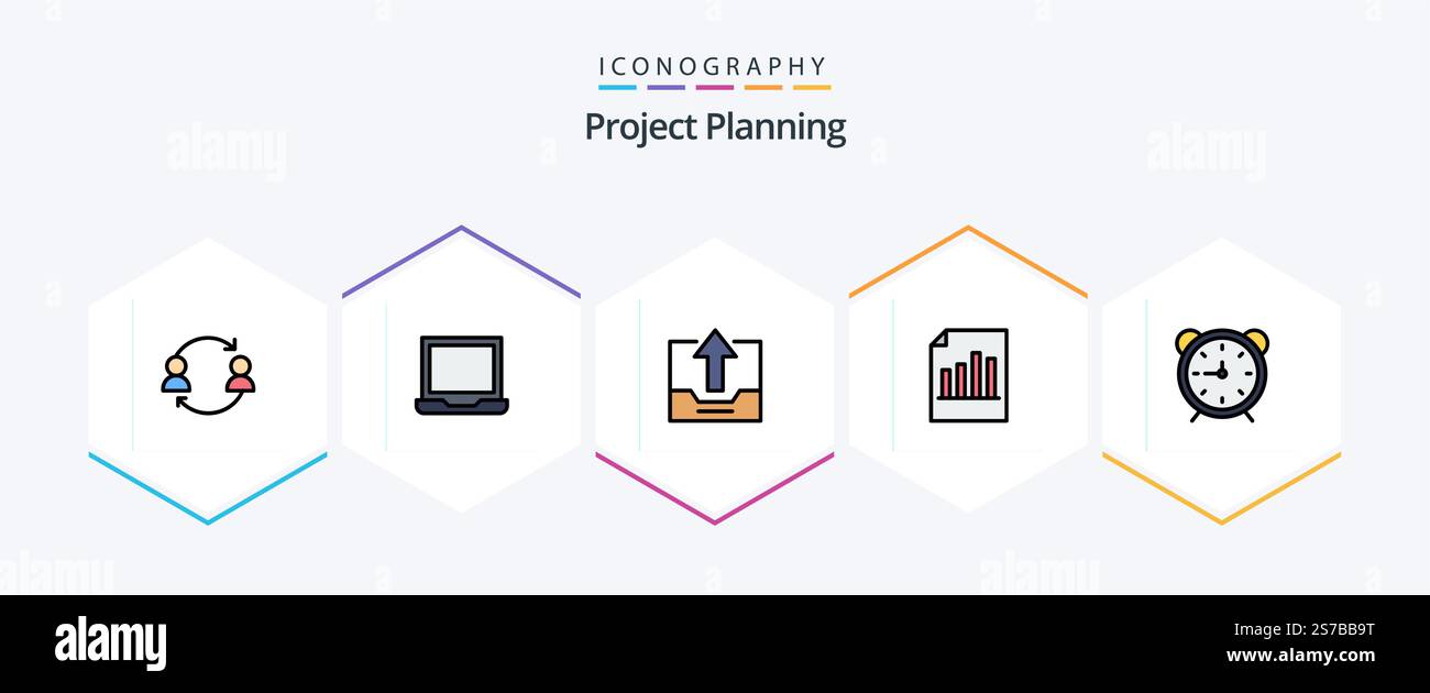 Project Planing 25 FilledLine icon pack including record. document ...