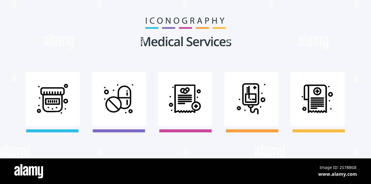 Medical Services Line 5 Icon Pack Including operator. headphone. health ...