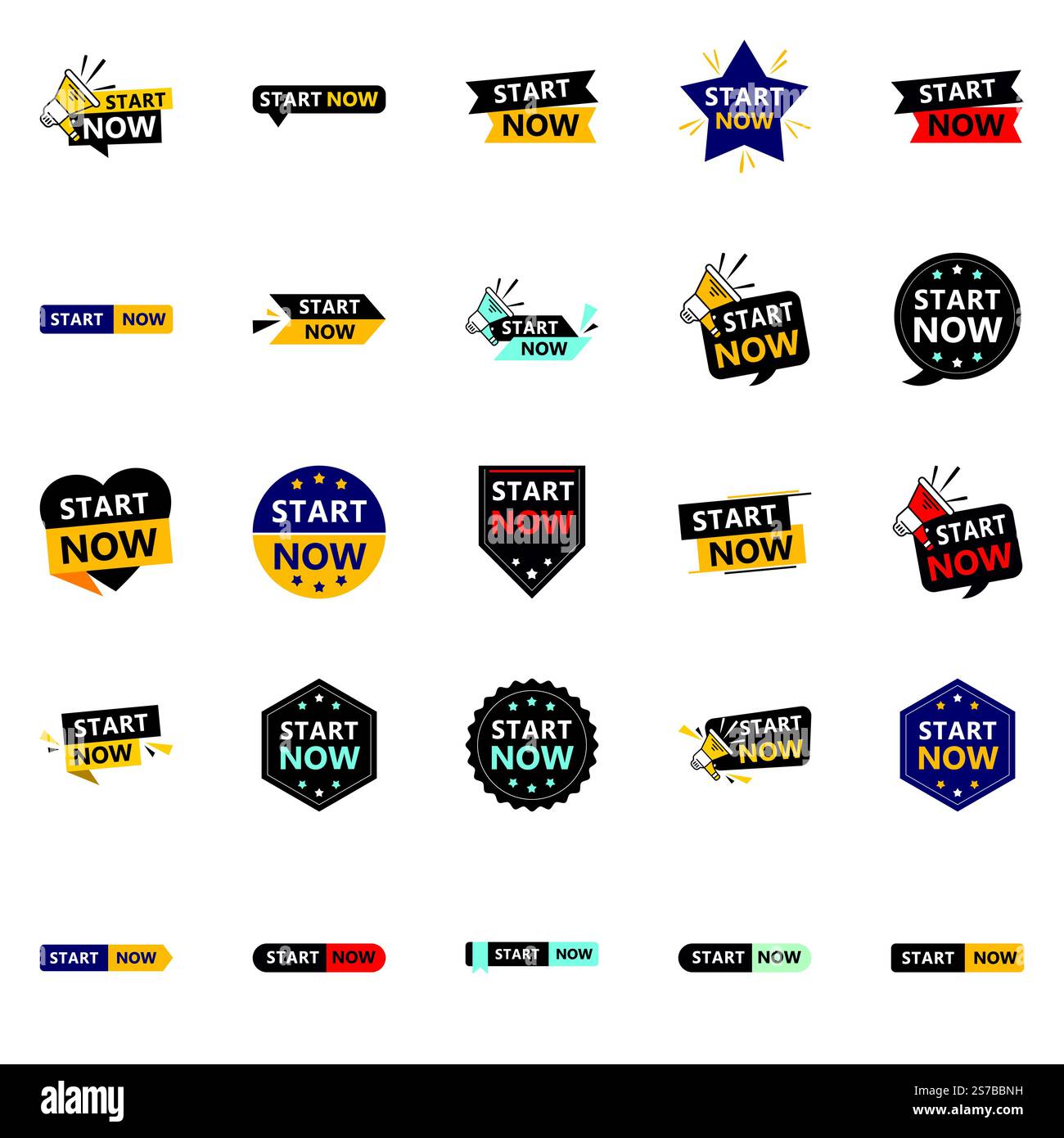 Start Now 25 Modern Typographic Elements for promoting starting in a ...