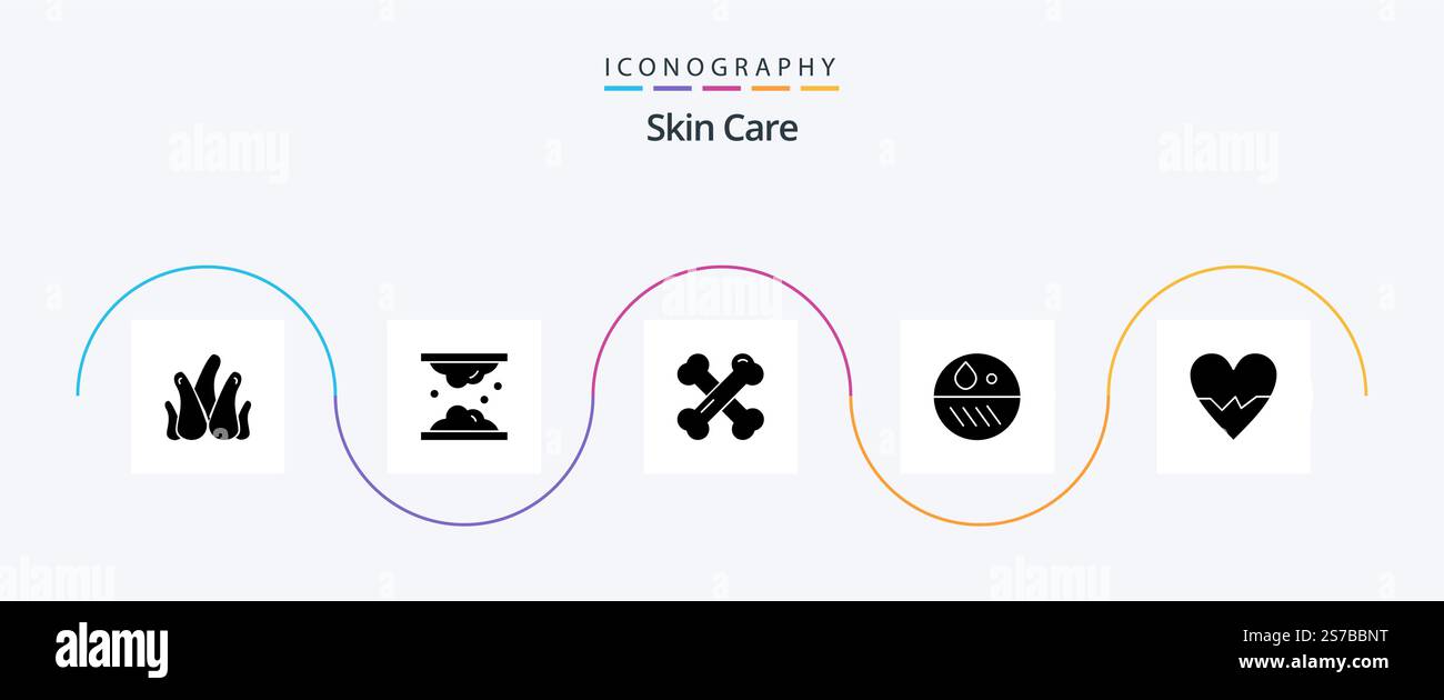 Skin Glyph 5 Icon Pack Including skin. dermatology. skin care ...