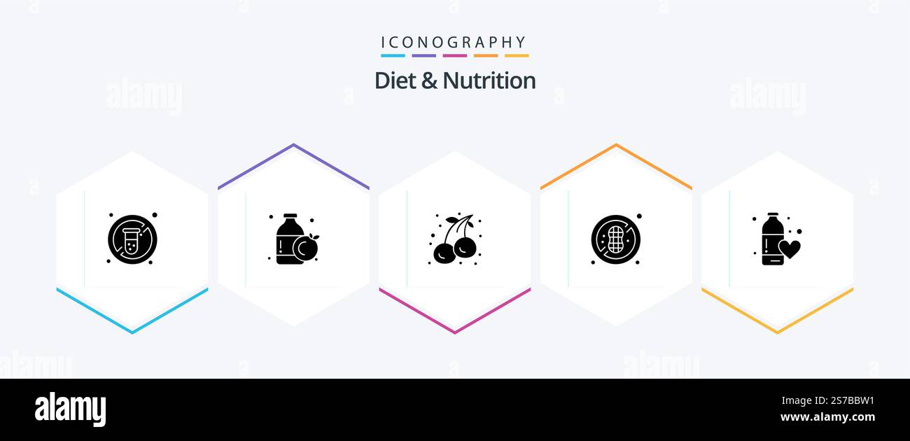 Diet And Nutrition 25 Glyph icon pack including water. fitness health ...