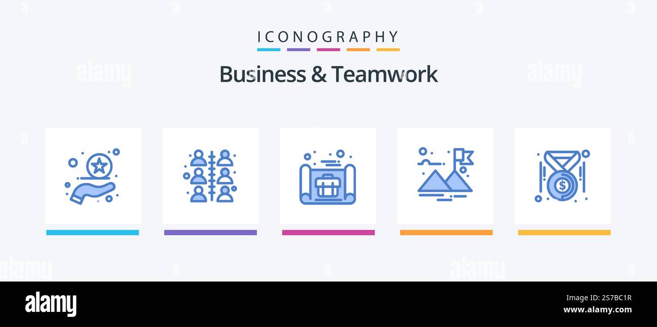 Business And Teamwork Blue 5 Icon Pack Including money. coins. business ...