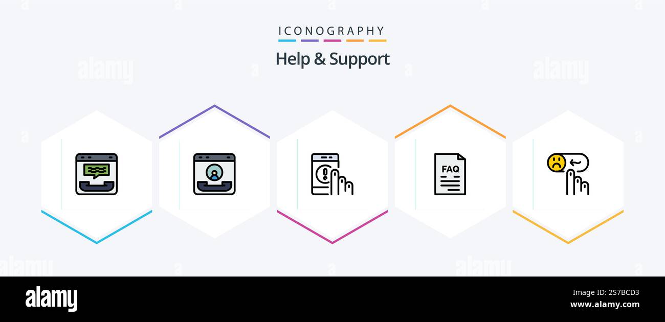 Help And Support 25 FilledLine icon pack including rating. emotion ...
