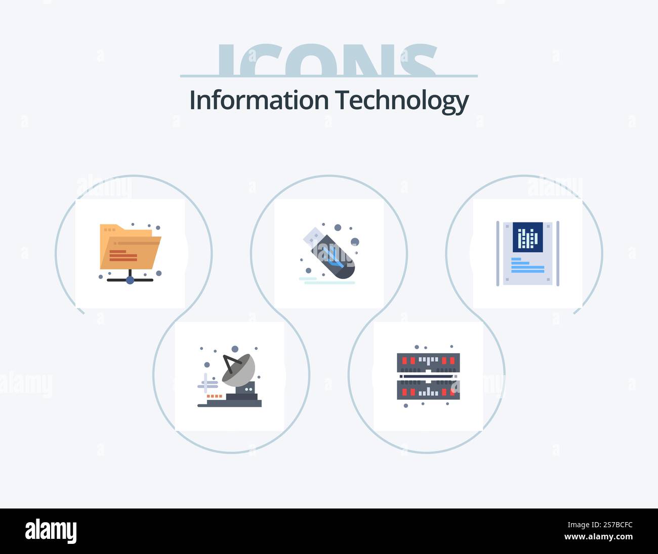 Information Technology Flat Icon Pack 5 Icon Design. decryption ...