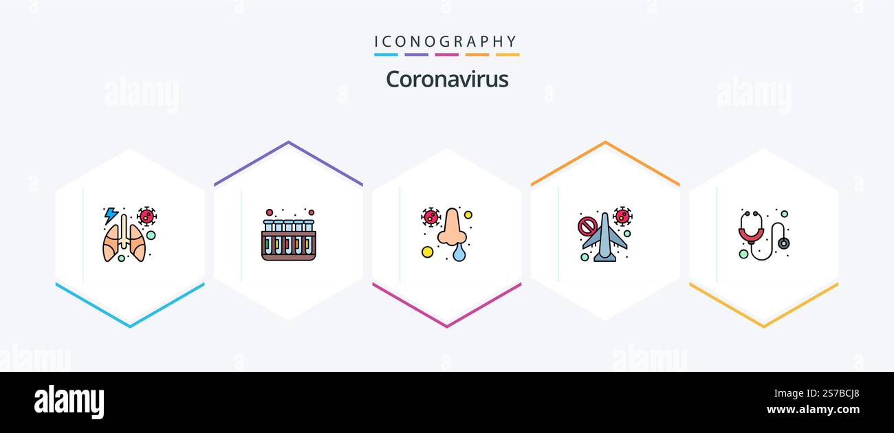 Coronavirus 25 FilledLine icon pack including healthcare. not allow ...