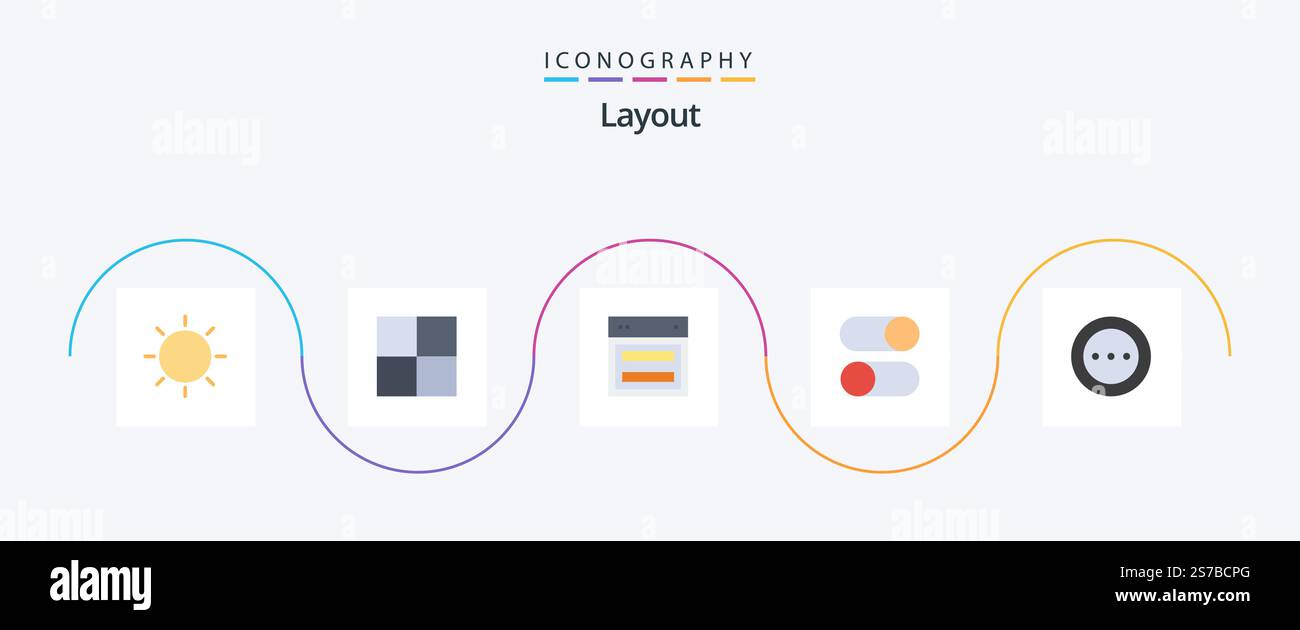 Layout Flat 5 Icon Pack Including Ellipsis Radio Layout Loading