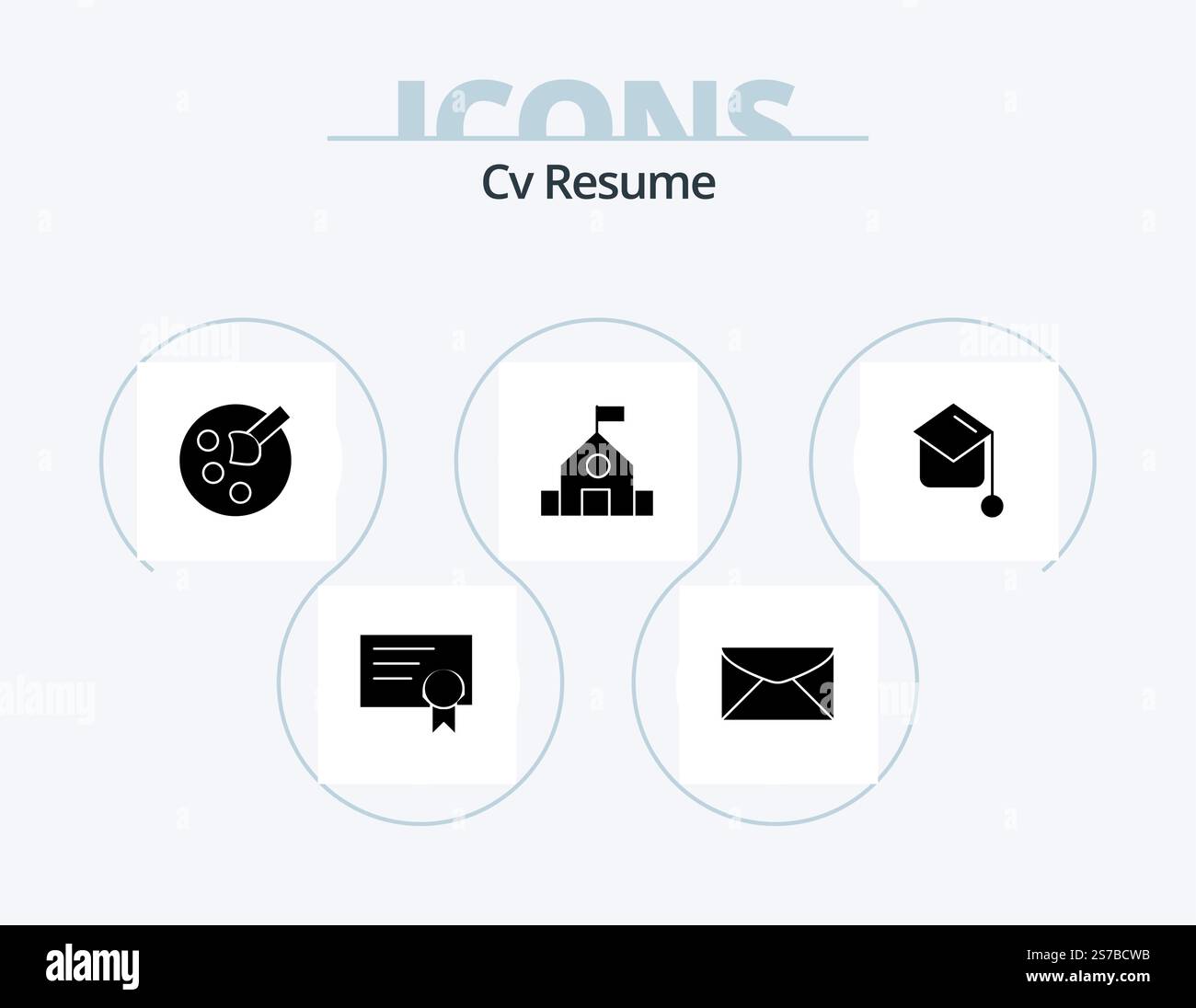 Cv Resume Glyph Icon Pack 5 Icon Design. science. learn . message ...
