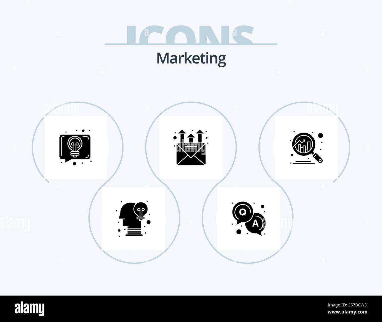 Marketing Glyph Icon Pack 5 Icon Design. . chart. discussion. analytics ...