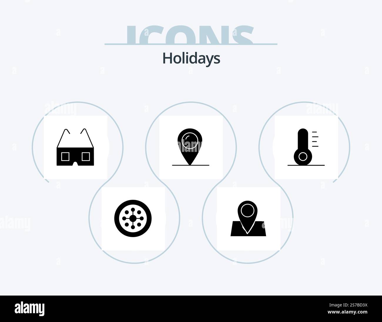 Holidays Glyph Icon Pack 5 Icon Design. . location. holiday Stock ...