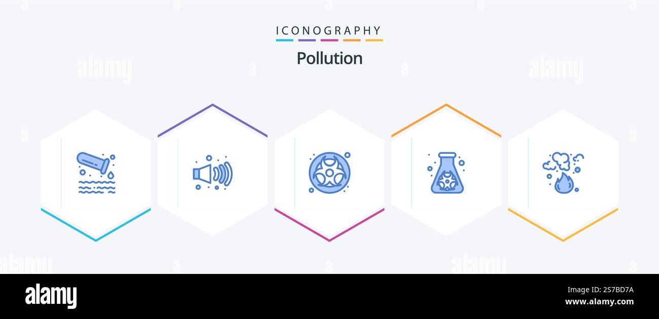 Pollution 25 Blue icon pack including garbage. burn. hazard. waste ...