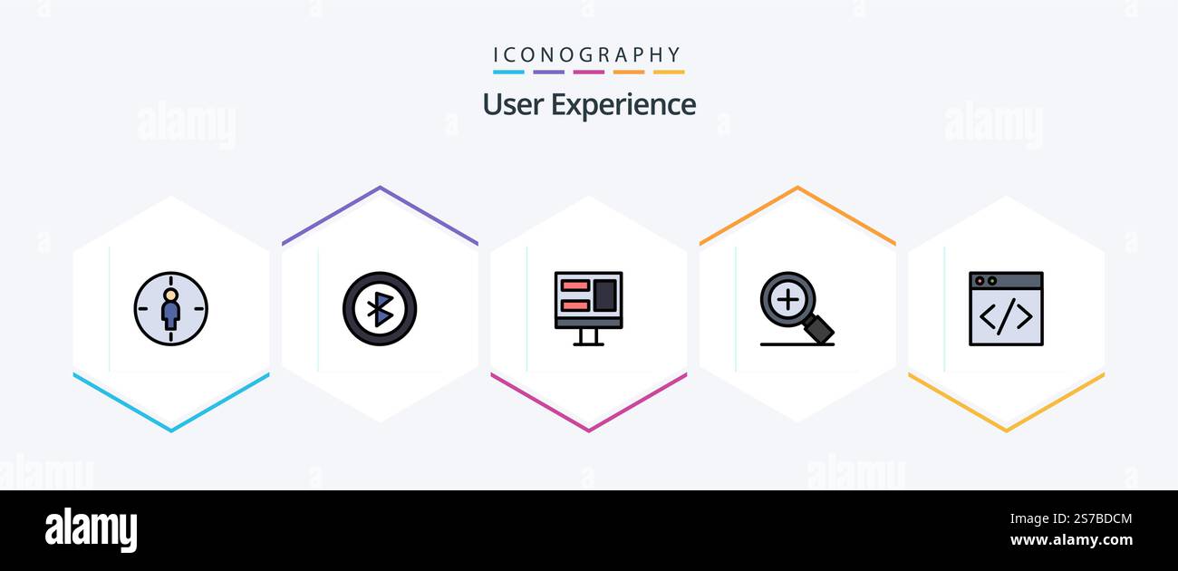 User Experience 25 FilledLine icon pack including . development. monitor. server. search Stock ...