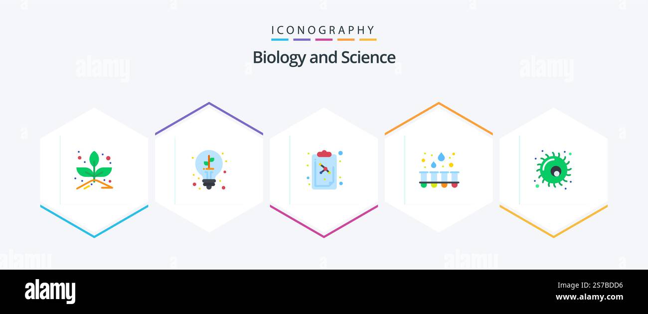 Biology 25 Flat icon pack including . cell. molecule. biology. tubes ...