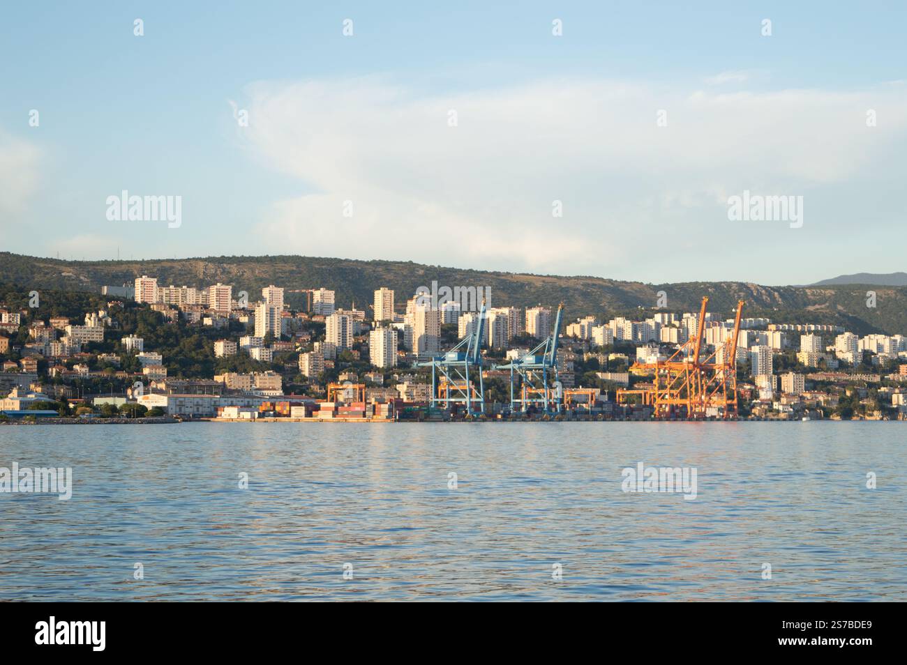 Rijeka, Croatia - July 10, 2020: Waterfront view of the city Rijeka ...