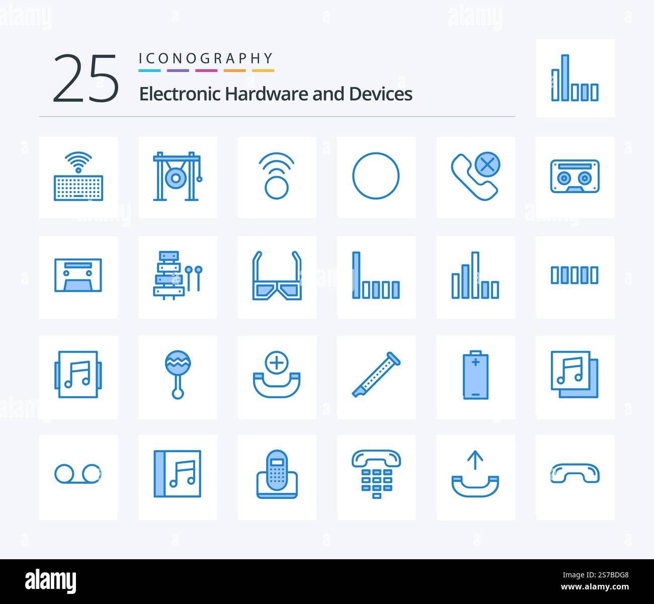 Devices 25 Blue Color icon pack including audio. remove. connection ...