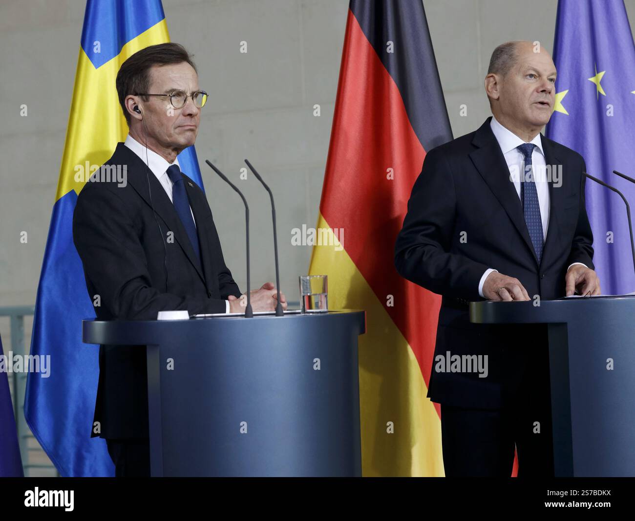 Berlin, Germany, January 17, 2025. German Chancellor Olaf Scholz ...