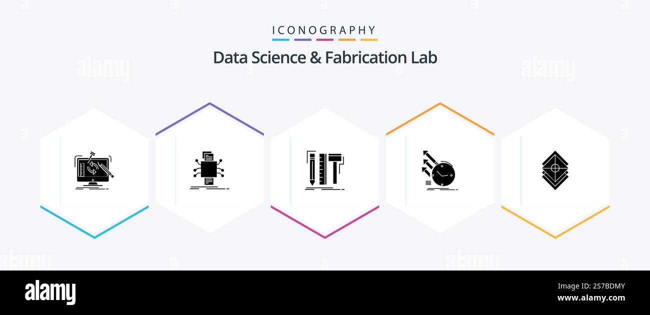 Data Science And Fabrication Lab 25 Glyph icon pack including of ...