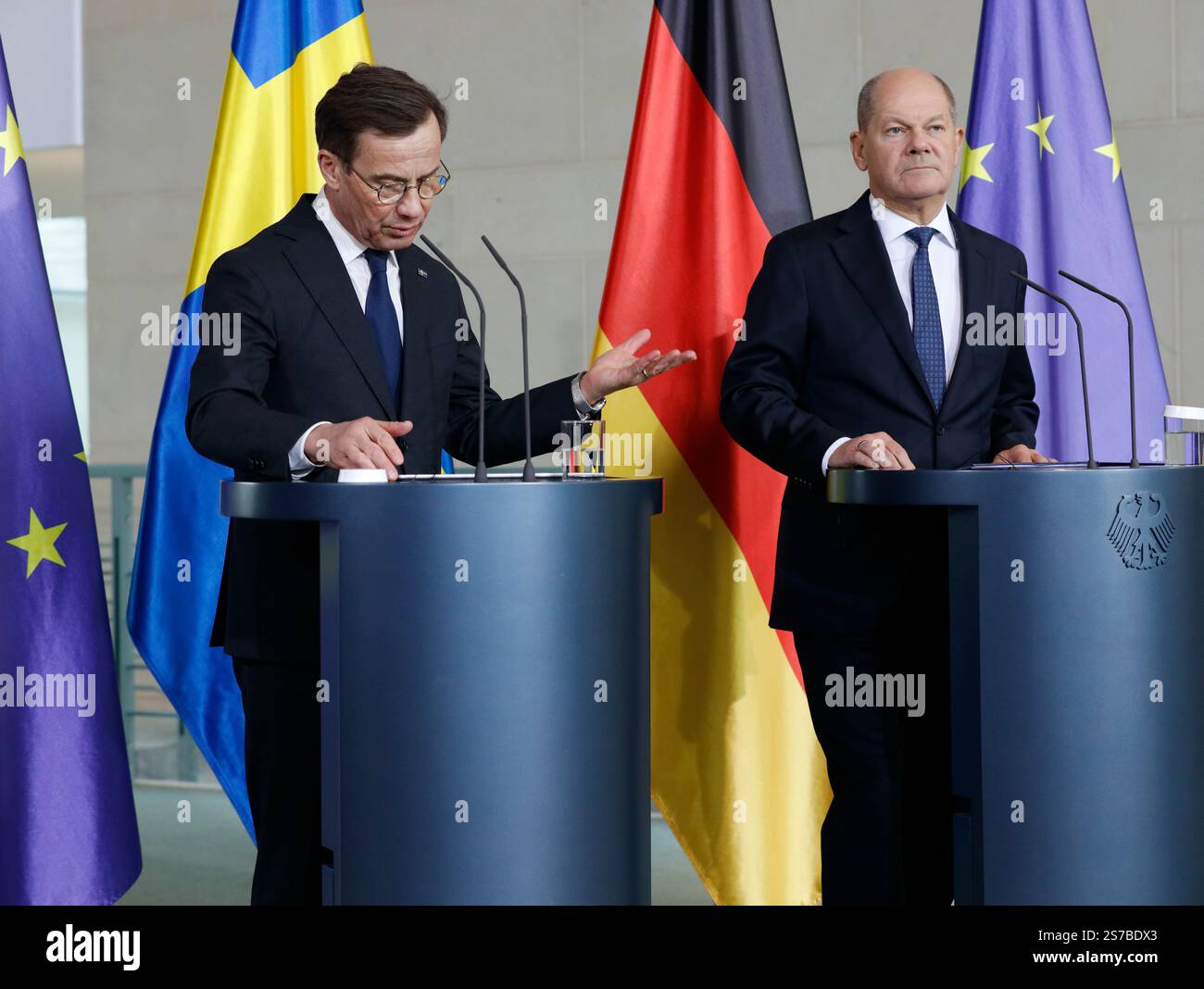 Berlin, Germany, January 17, 2025. German Chancellor Olaf Scholz ...