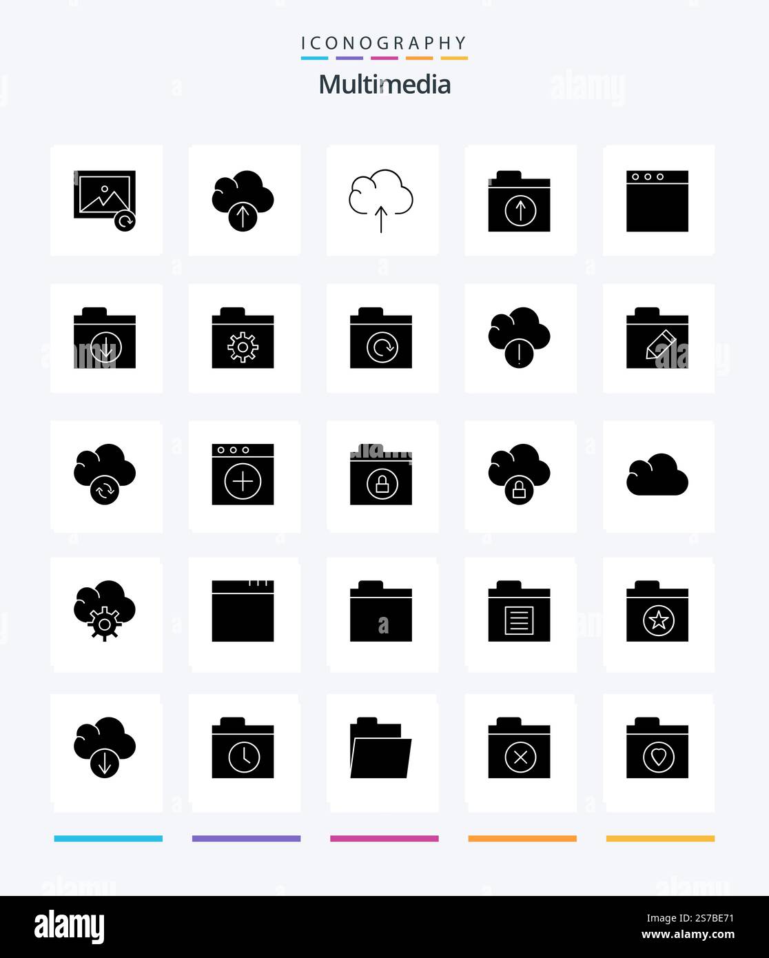 Creative Multimedia 25 Glyph Solid Black icon pack Such As folder ...